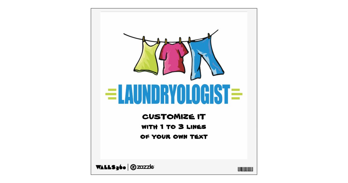 Funny Laundry Wall Sticker | Zazzle