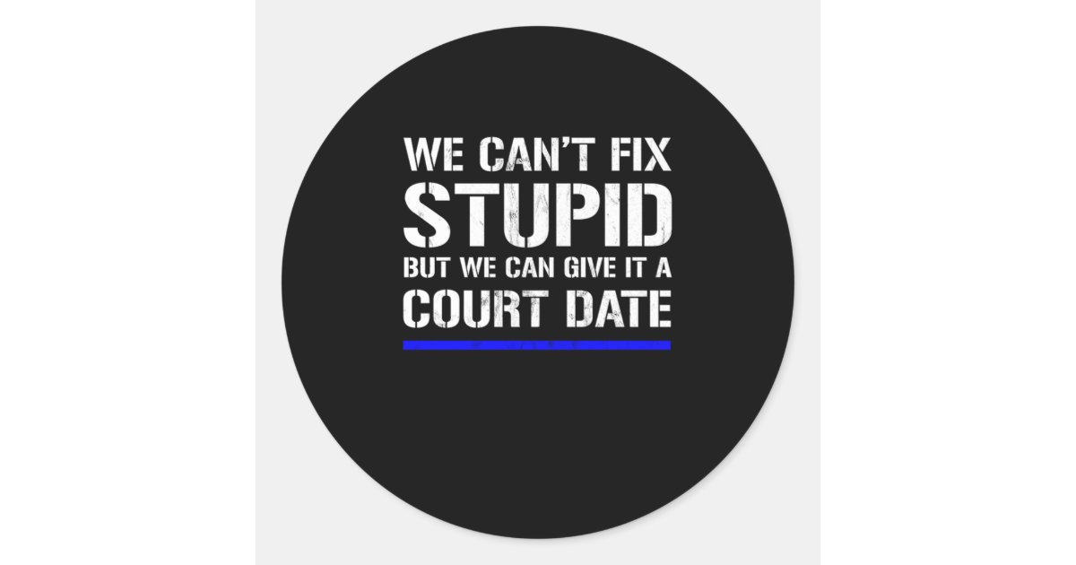 Funny Law Enforcement Police Officer Classic Round Sticker | Zazzle
