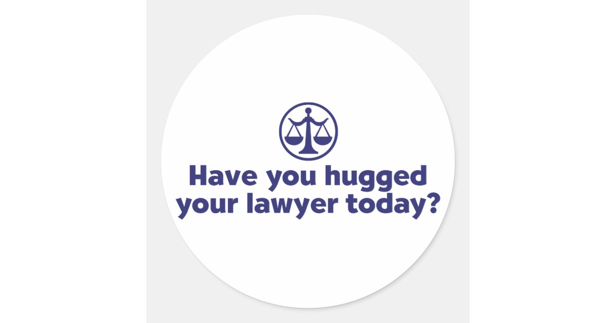 Funny Lawyer Classic Round Sticker | Zazzle