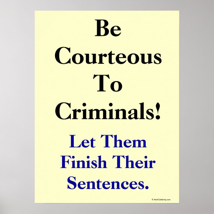 Funny Lawyer Gift Witty Law Order Slogan Legal Pun Poster | Zazzle.com