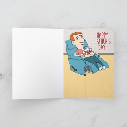 Funny Lazy Dad Balancing Act Father's Day Card | Zazzle