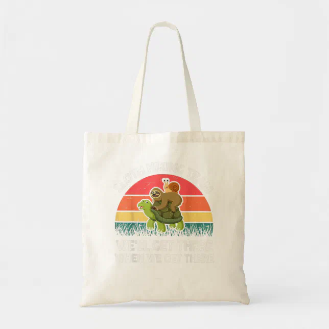 Funny Lazy Sloth Snail Riding Turtle Cute Sloth Hi Tote Bag | Zazzle