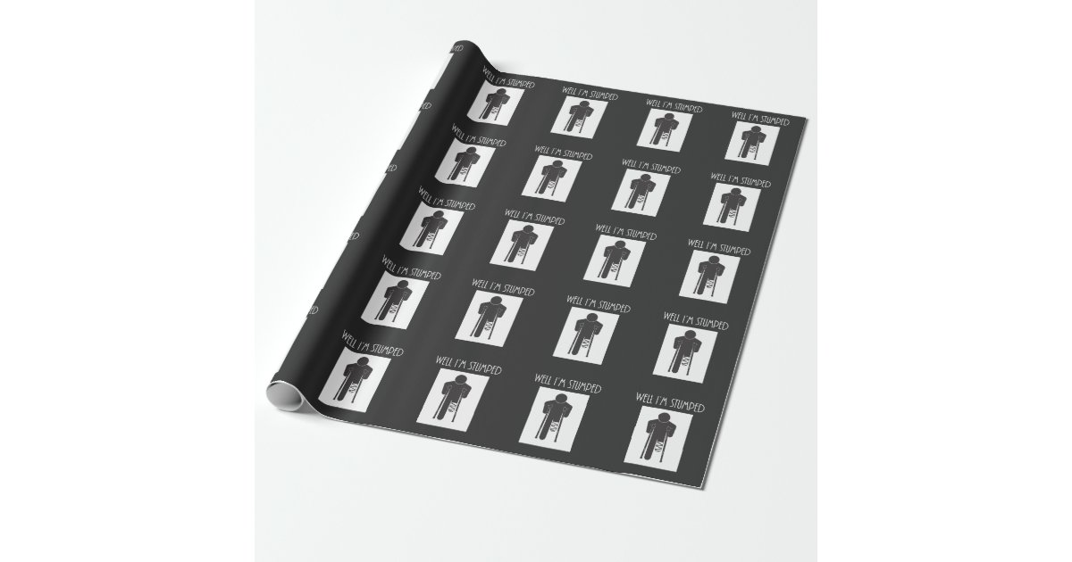 Funny Leg Amputation Recovery Amputee Get Well Wrapping Paper | Zazzle