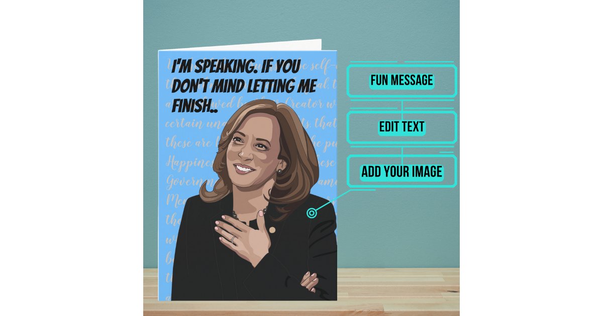 Funny Let Kamala Finish Birthday Card | Zazzle