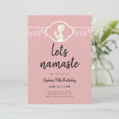 Funny Lets Namaste Women 50th Birthday Tea Party Invitation | Zazzle