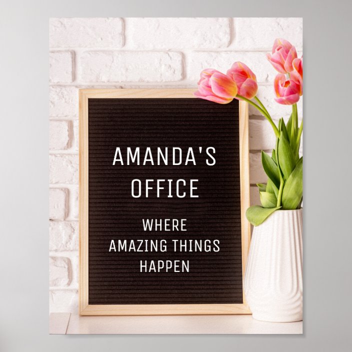 Funny Letter board Felt Board Custom Text Office Poster | Zazzle.com
