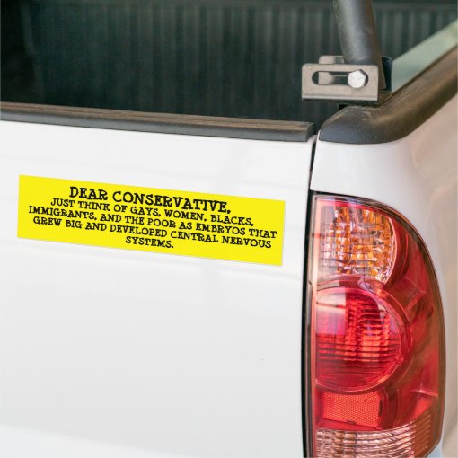 Funny Liberal Political Bumper Sticker | Zazzle