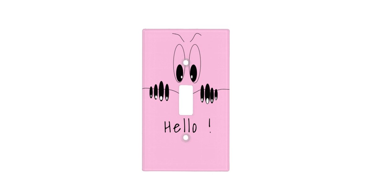 Funny Light Switch Cover Curious Eyes Customizable | Zazzle