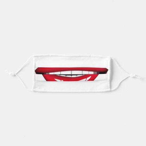 Funny Lips Open Mouth Face Mask | Zazzle