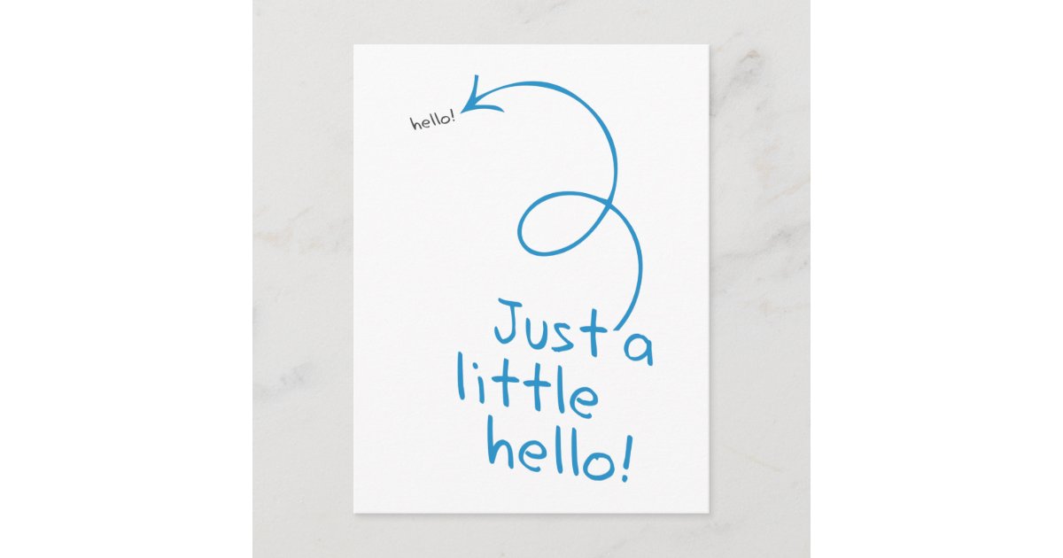 Funny Little Hello Postcard | Zazzle