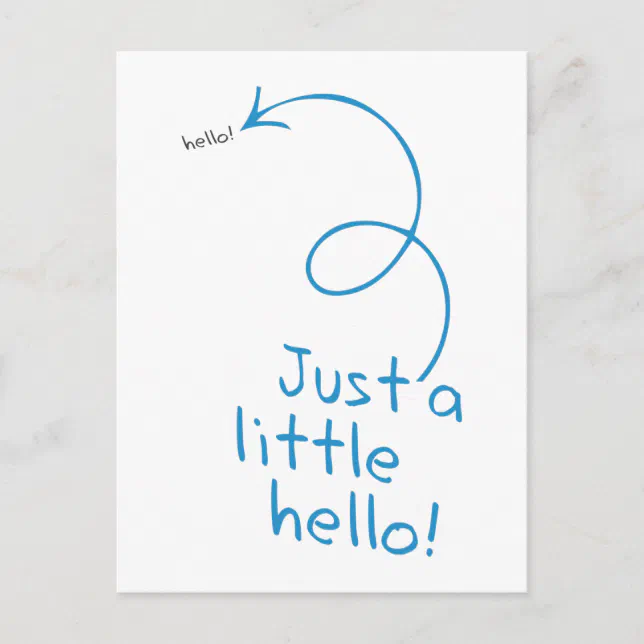 Funny Little Hello Postcard | Zazzle