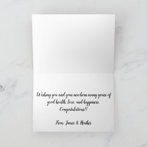 Funny Little Man Newborn Baby Congratulations Card | Zazzle