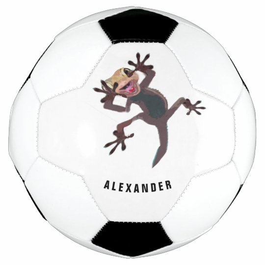 Funny Lizard Gecko Personal Soccer Ball | Zazzle