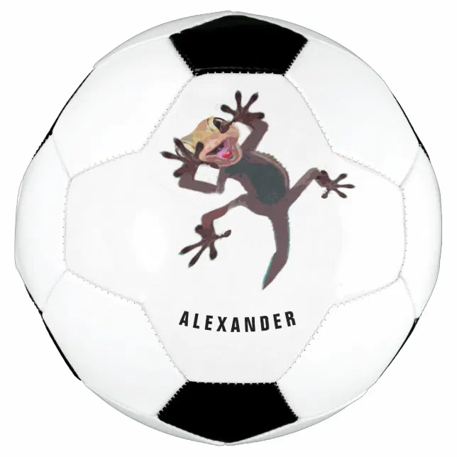 Funny Lizard Gecko Personal Soccer Ball | Zazzle