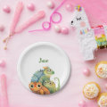 Funny Lizard Personalized Birthday Party Paper Plates | Zazzle