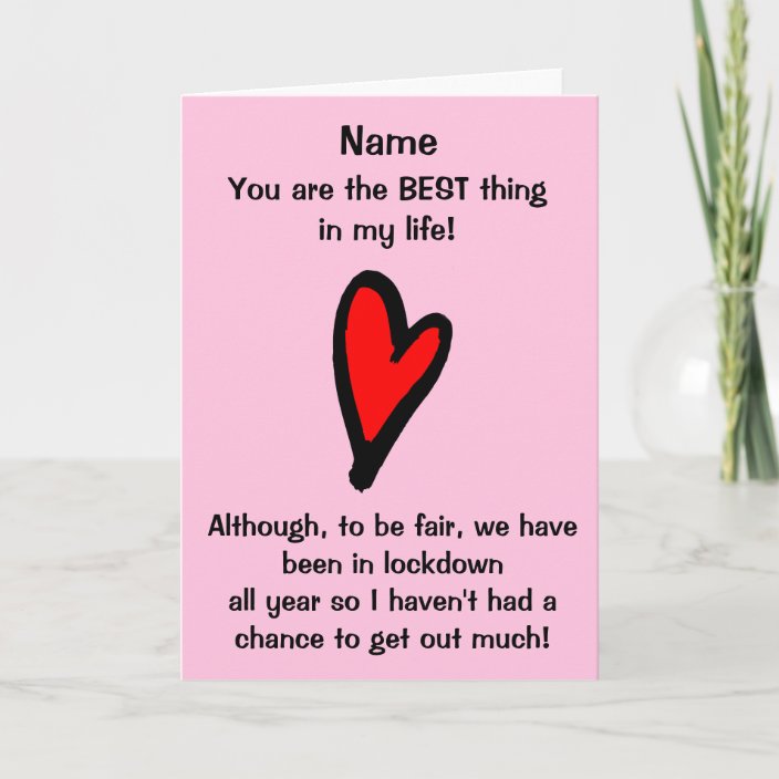 Funny Lockdown Valentines Day Card | Zazzle.com