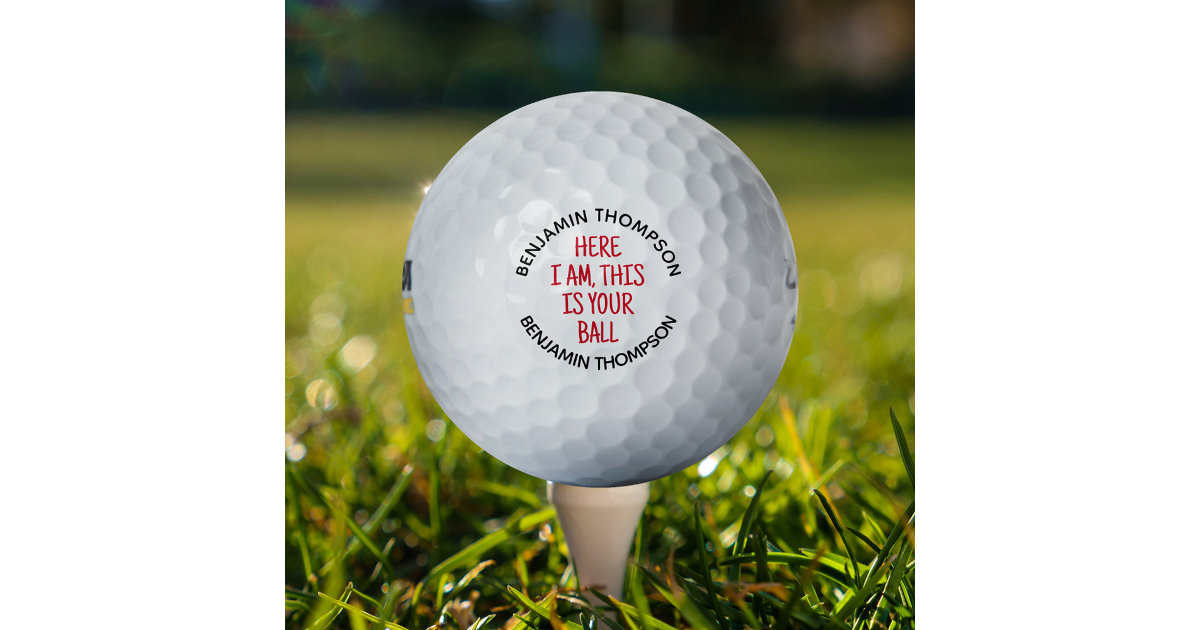 Funny Lost Custom Name Golf Balls | Zazzle