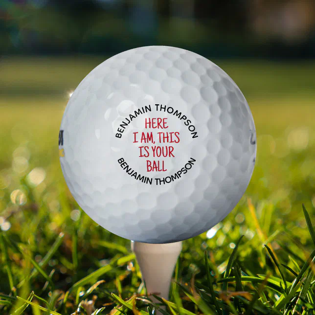 Funny Lost Custom Name Golf Balls | Zazzle