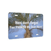 Funny Lost Parked Car Palm Tree License Plate | Zazzle