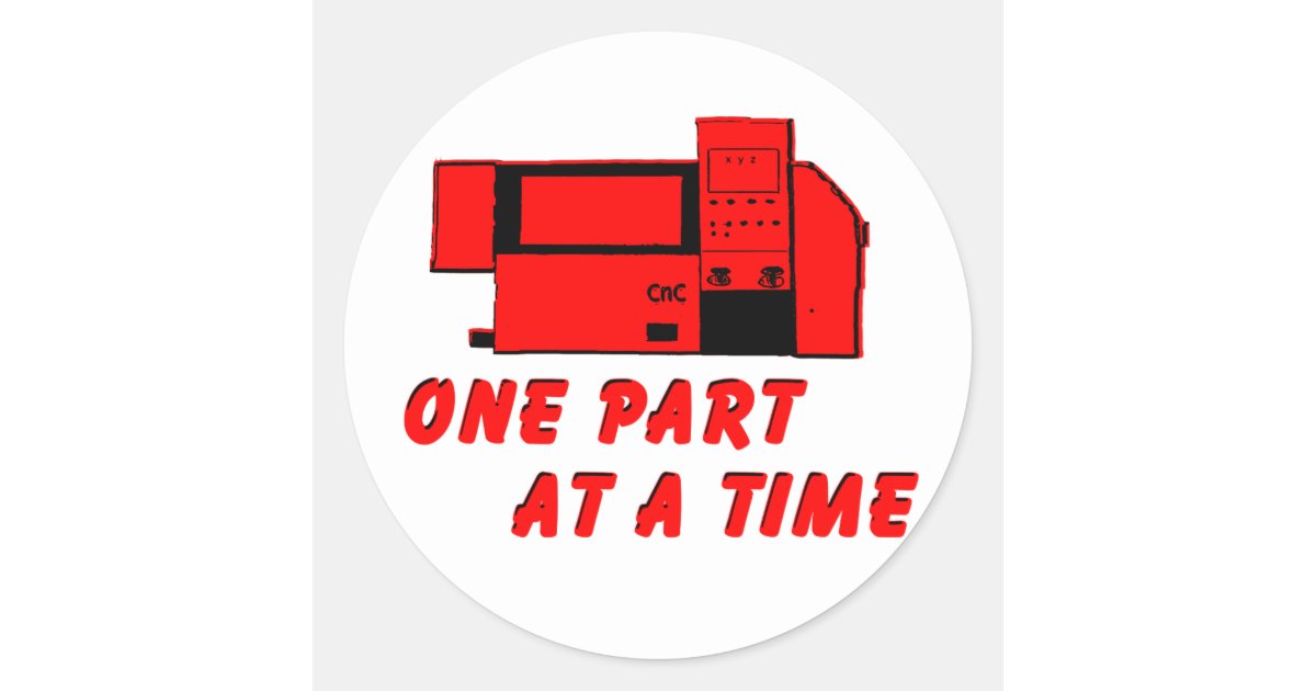 Funny Machinist Classic Round Sticker | Zazzle