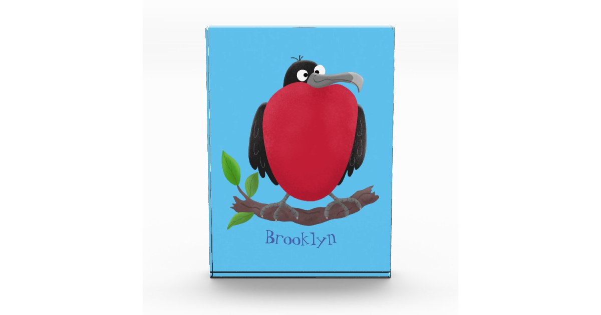 Funny magnificent frigate bird cartoon photo block | Zazzle