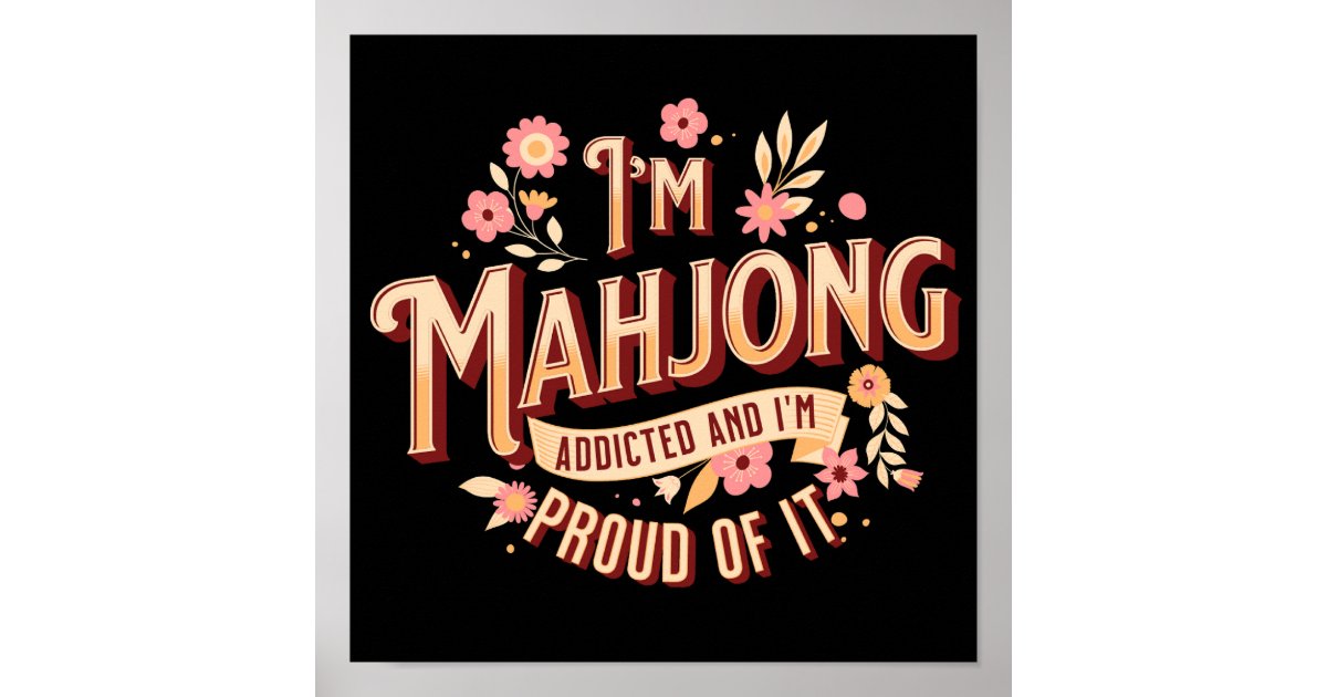 Funny Mahjong Poster | Zazzle