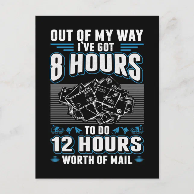 Funny Mailman Humor Stressful Mail Carrier Job Postcard | Zazzle