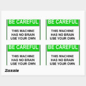 Funny Maintenance Caution Sign Rectangular Sticker | Zazzle