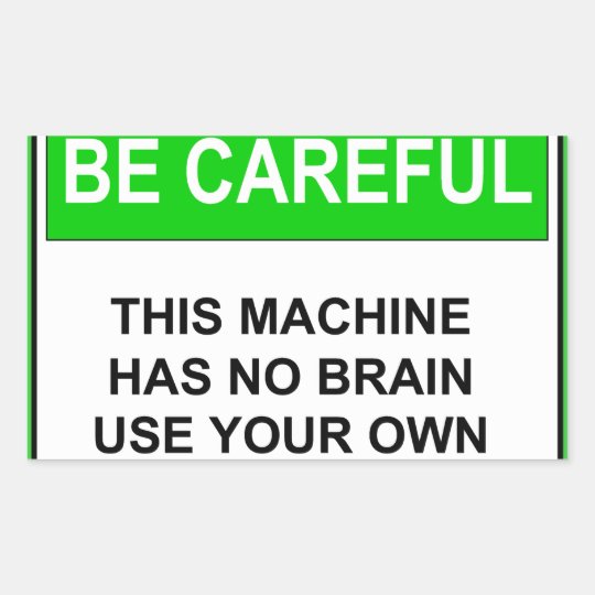 Funny Maintenance Caution Sign Rectangular Sticker | Zazzle.com