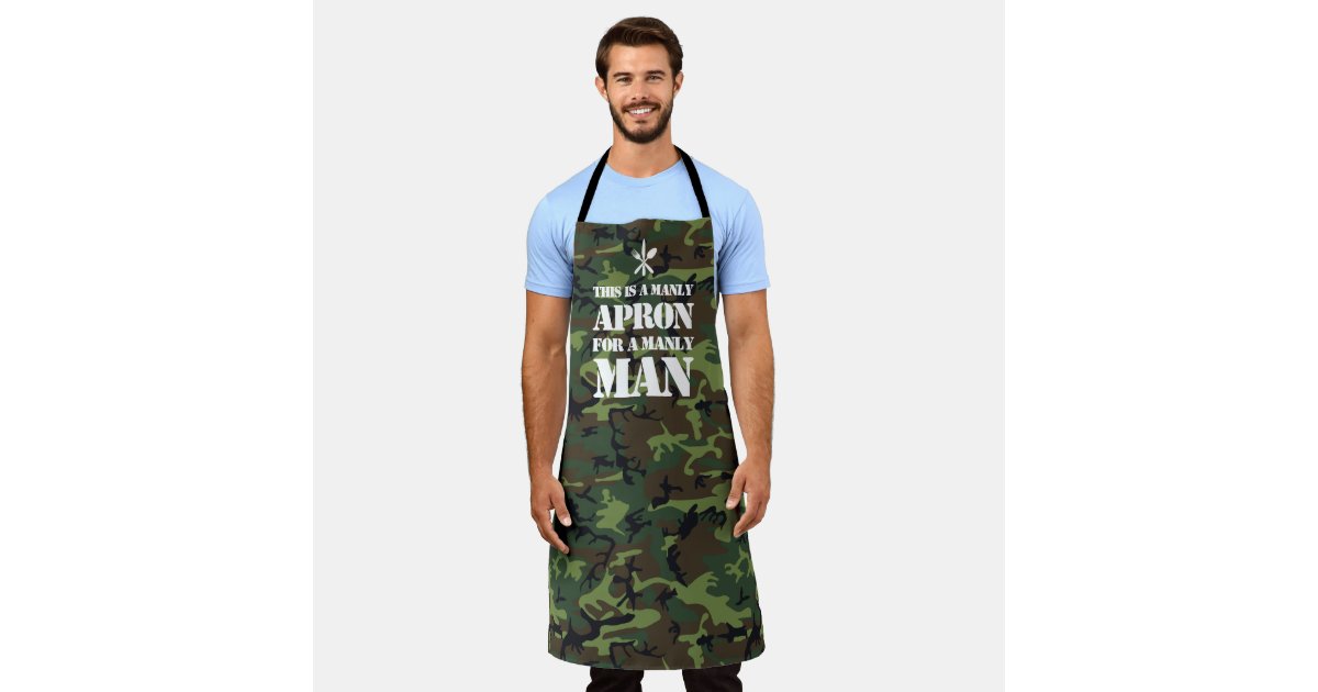Funny Manly Camouflage Apron | Zazzle.com