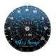 Funny Manly Car Odometer Speedometer Blue Glitter Dart Board | Zazzle