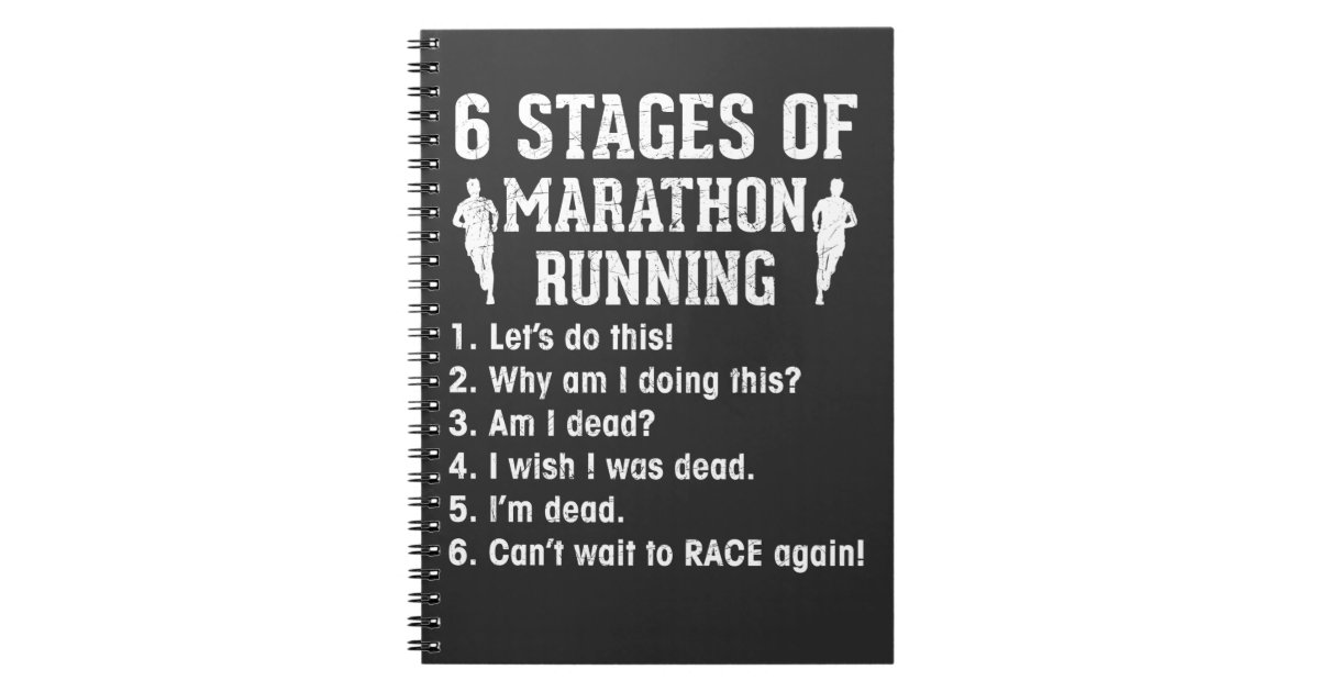 Funny Marathon Runner Quote Athlete Running Notebook | Zazzle