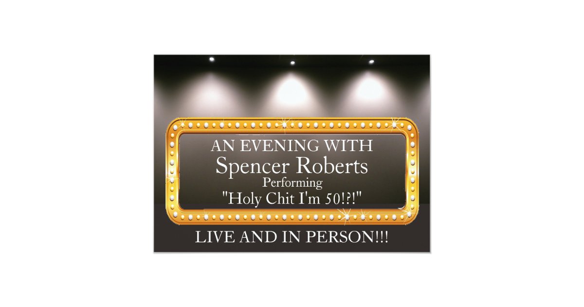 Funny Marquee Birthday Invitation | Zazzle.com