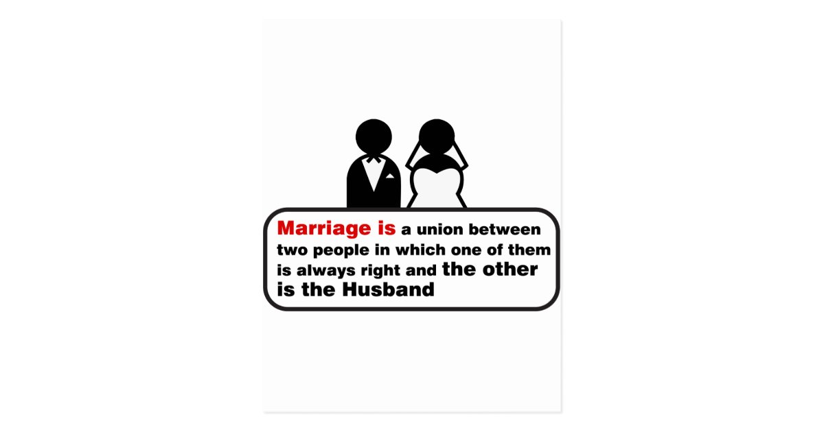Funny Marriage Postcard Zazzle