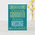Funny Massage School Graduation Congratulations Card | Zazzle