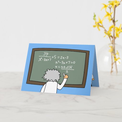 Funny Math Birthday Card Maths Themed Cartoon | Zazzle