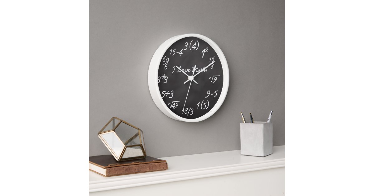 Funny Math Geek Wall Clock | Zazzle