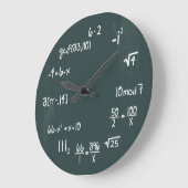 Funny Math Genius Geek Large Clock | Zazzle