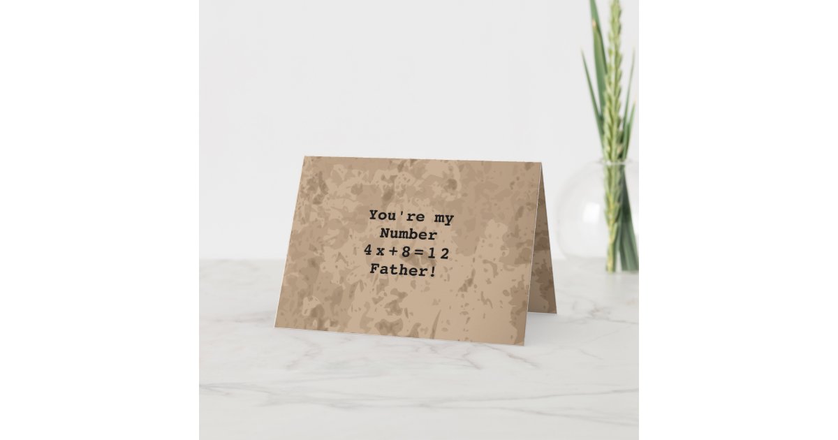Funny Math Happy Fathers Day Algebra Equation Card | Zazzle