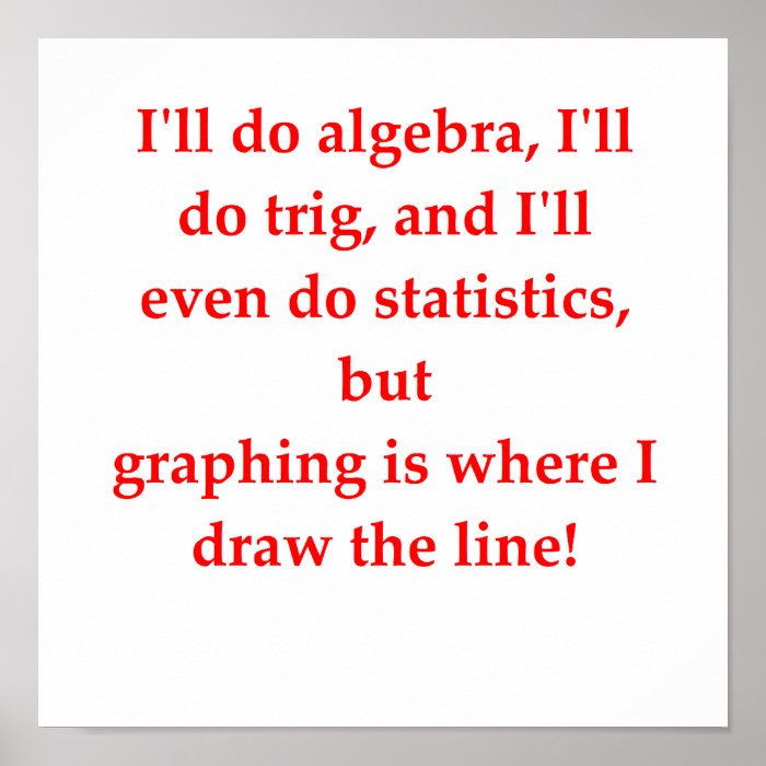 funny math joke poster | Zazzle