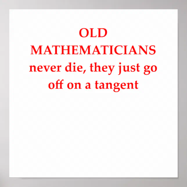 funny math joke poster | Zazzle