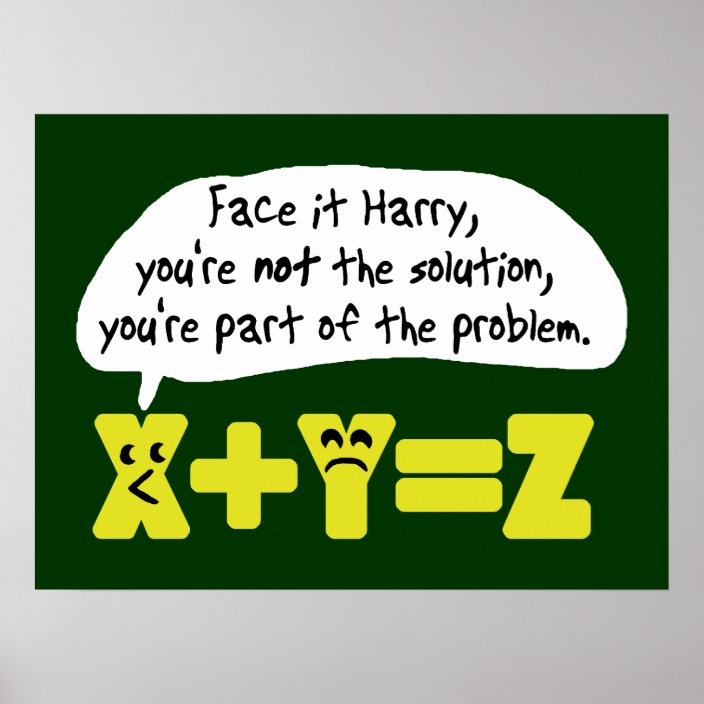 Funny Math Problem Poster | Zazzle.com