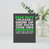 Funny Math Problems School Mathematics Struggle Postcard | Zazzle