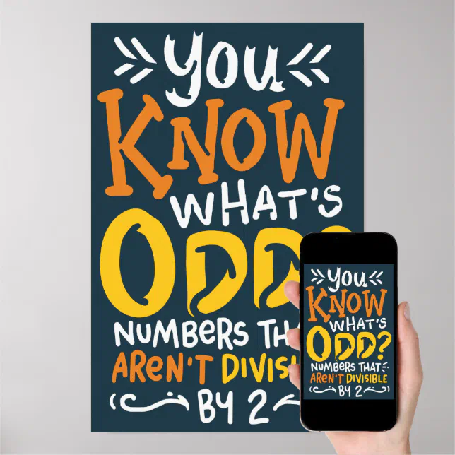 Funny Math School Teacher Fraction Quote Poster | Zazzle