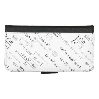 Funny Mathematics Formulas Math Geek iPhone Wallet Case | Zazzle