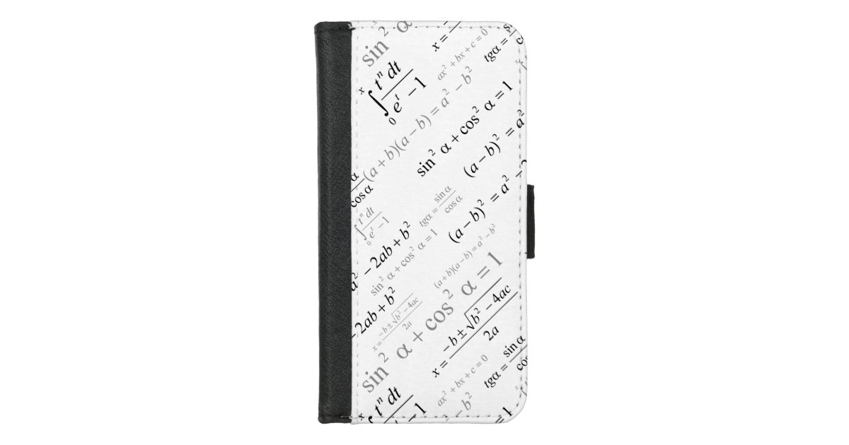 Funny Mathematics Formulas Math Geek iPhone Wallet Case | Zazzle