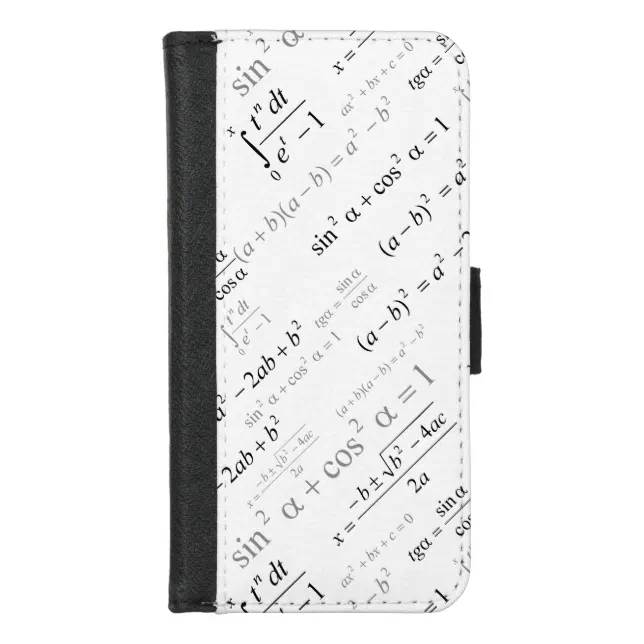 Funny Mathematics Formulas Math Geek iPhone Wallet Case | Zazzle