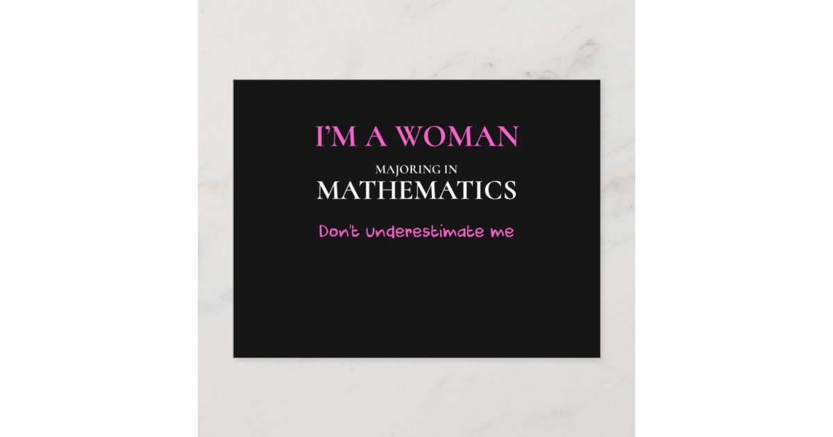 Funny Mathematics Major Gift Women Math Degree Bir Postcard | Zazzle