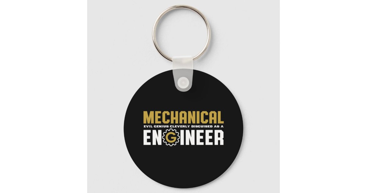 Funny Mechanical Engineering Geek Engineer Student Keychain | Zazzle