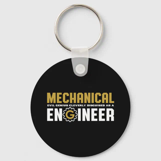 Funny Mechanical Engineering Geek Engineer Student Keychain | Zazzle